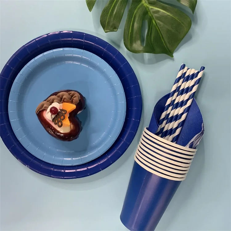 Plain Colour Paper Plate & Cup - Perfect for Party Decor