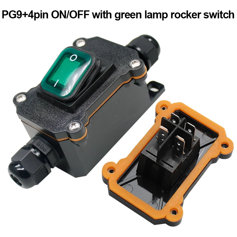 25A Waterproof IP65 2 Position ON-OFF Switch for LED Lamps