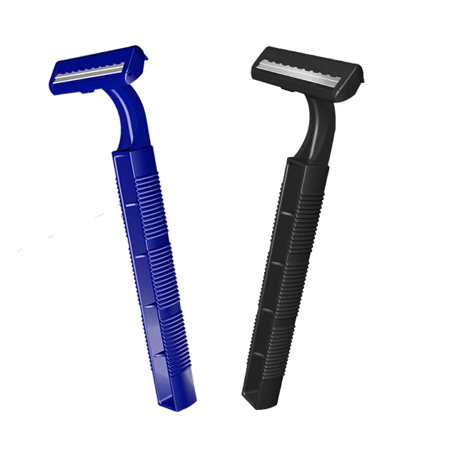 Twin 2 Two Blades Men Disposable Shaving razor With Plastic Handle ...
