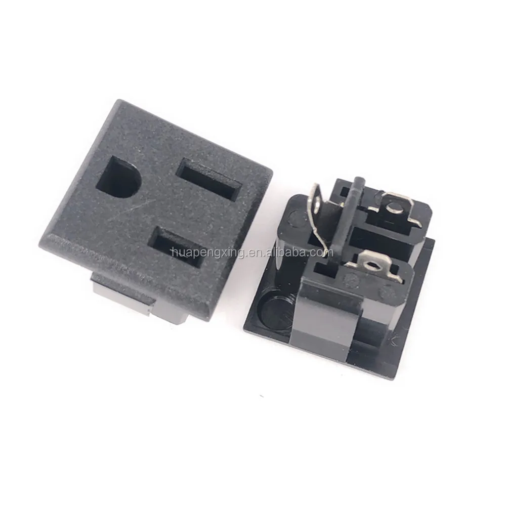 High Quality AC125V 15A Type-B US Power Socket - 3 Hole Receptacle