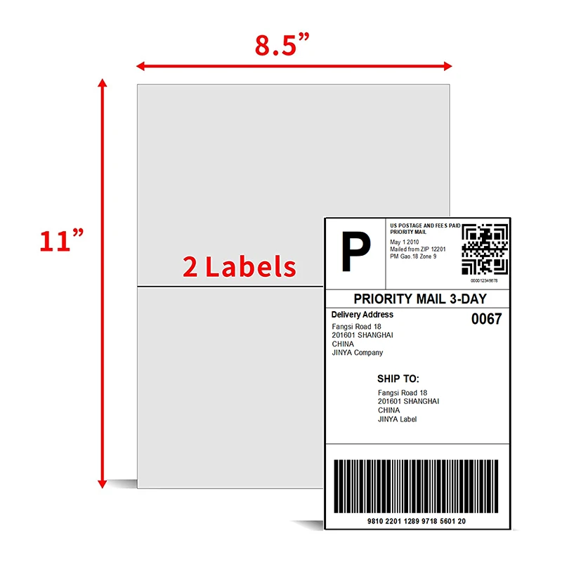 A4 Size Waterproof Address Labels Die Cut Self-adhesive Stickers For ...