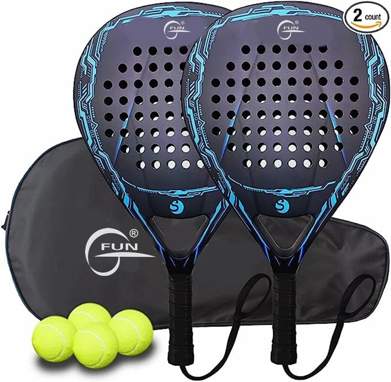 Padel Racket Carbon Fiber Surface With EVA Memory Flex Foam Core Padel ...