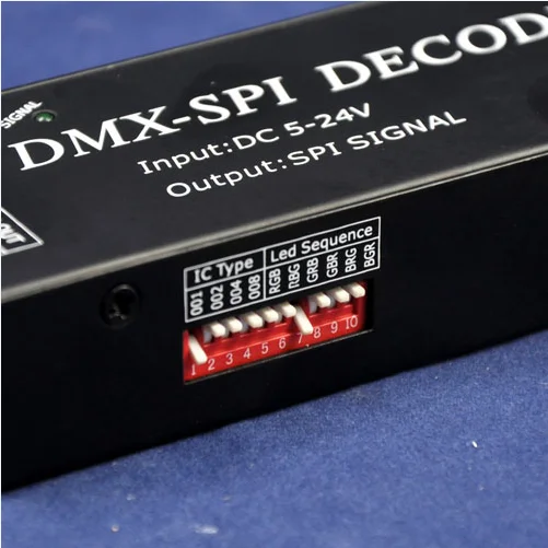 Dmx To Spi Led Decoder Dc5v-24v Digital Strip Controller Rgb Manual ...