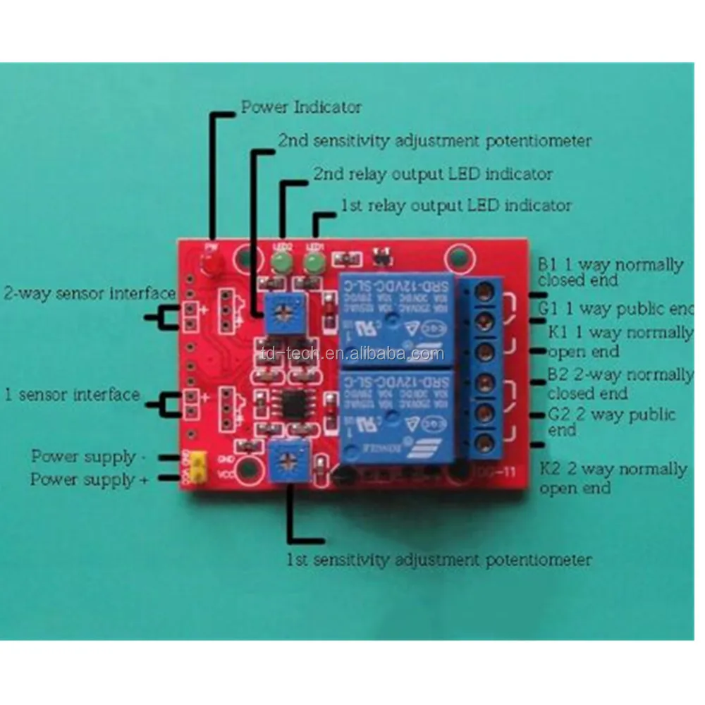 Taidacent 5v 24v 12v Reed Relay Contacts Miniature Auto 2 Channels ...