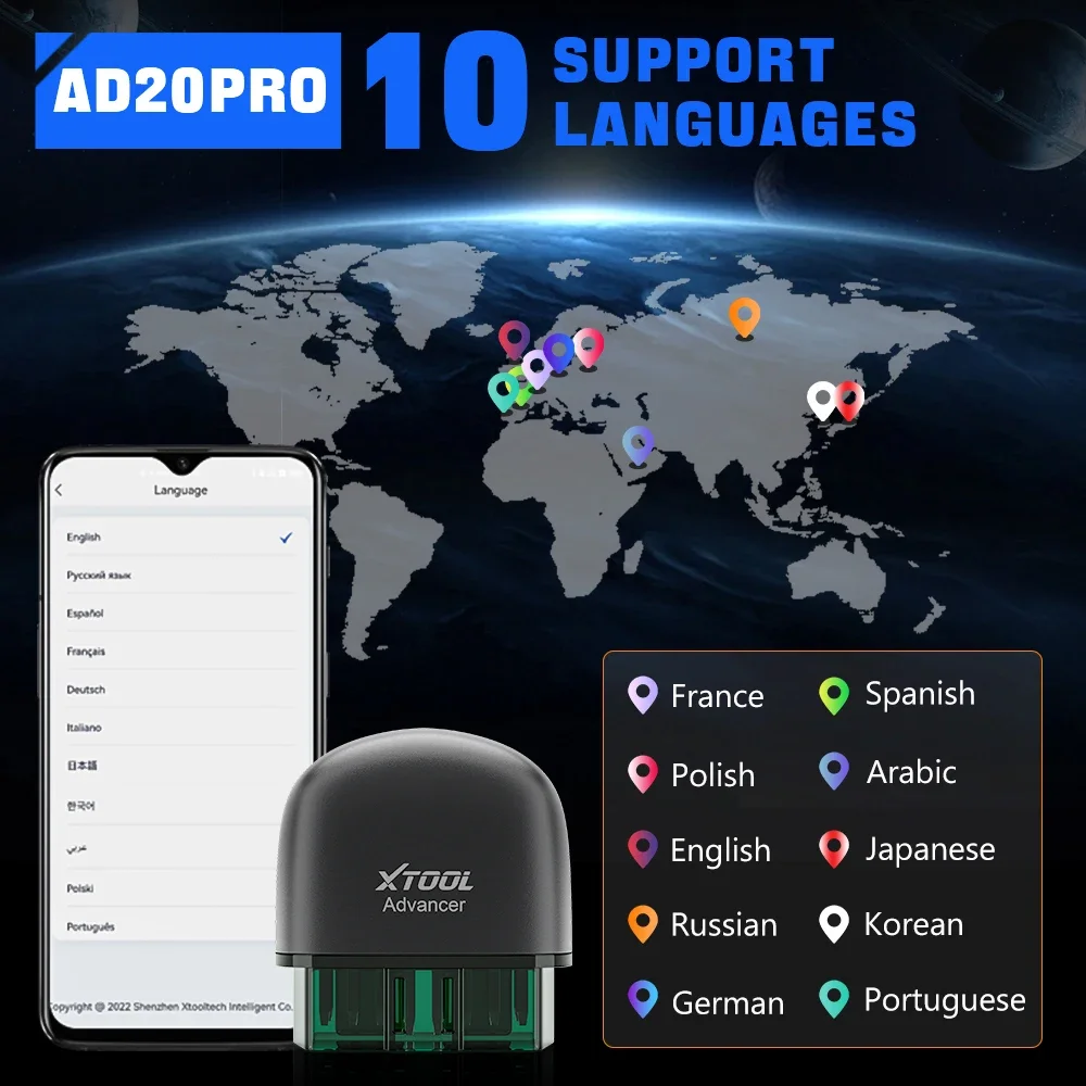 Xtool Ad20 Ad20pro Obd2 Automotive Diagnostic Tools Obd2 Bluetooth ...