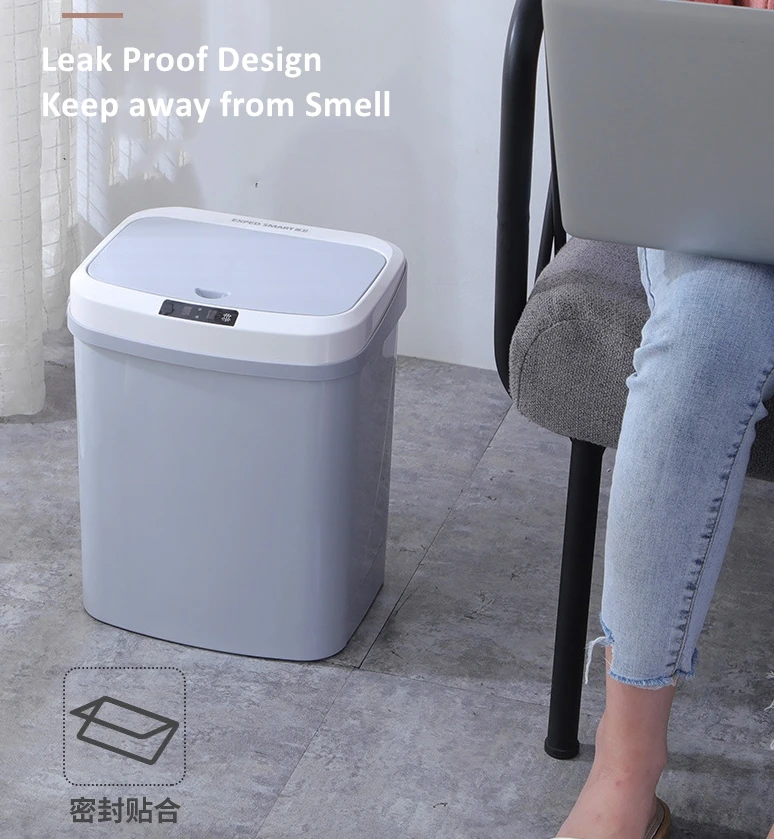 2020 New Touchless Smart Automatic 15 Liter Garbage Waste Bins ...