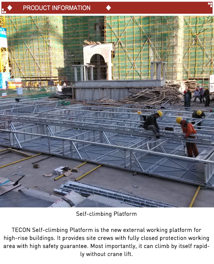 Self-climbing Scaffold System Platform Office Building Without Crane ...