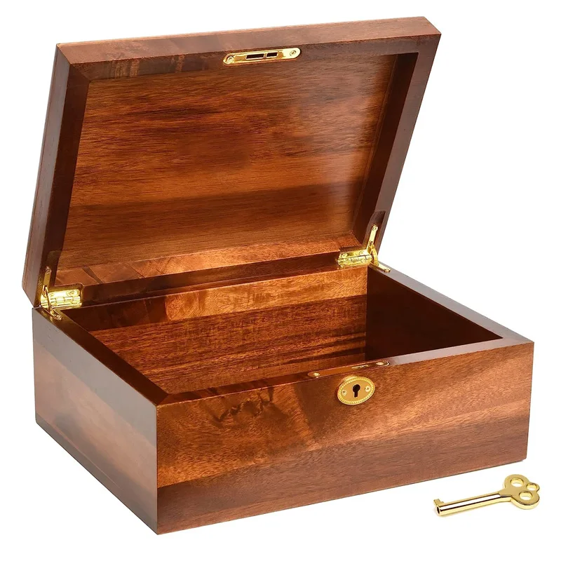 Acacia Wood Decorative Storage Boxes - Durable & Stylish