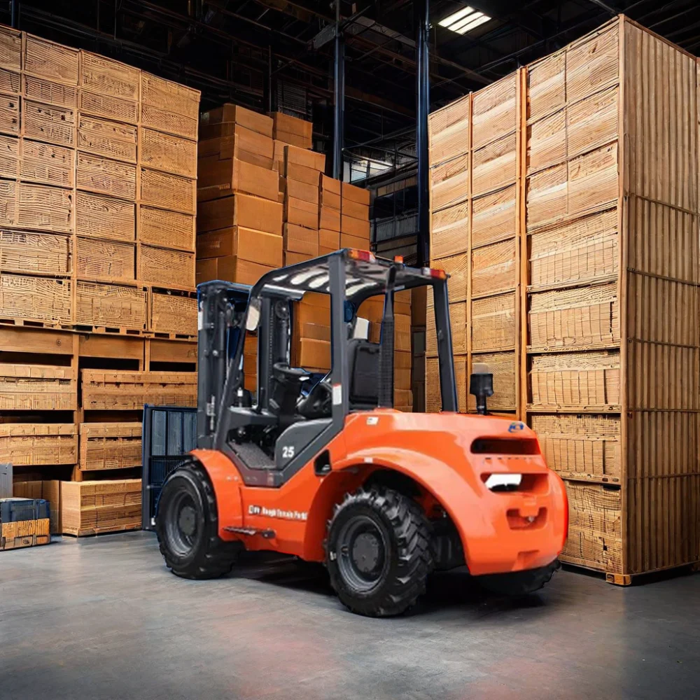 China Off-road Diesel Forklift 2.5ton 4 Wheel Drive Rough Terrain ...