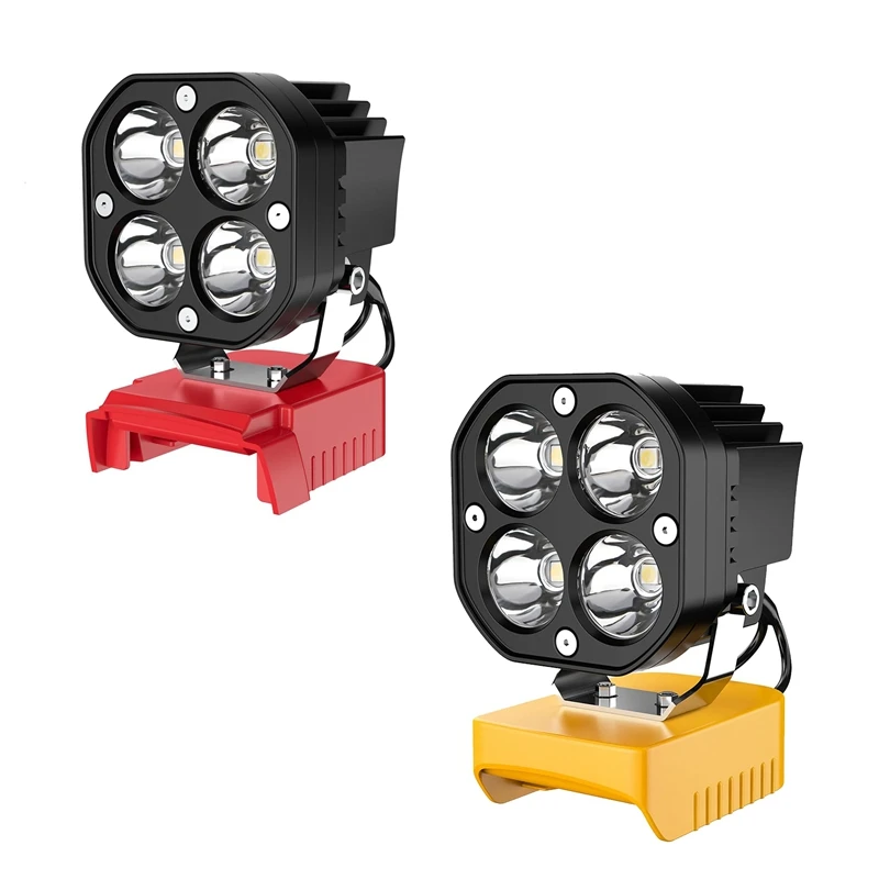 18v 21v Battery Compatible 40W 6000LM Cordless Work Light 120 ...