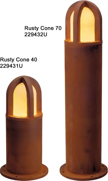 Corten Steel Rust Colour Bollard Lights For Garden - Buy Rust Colour ...