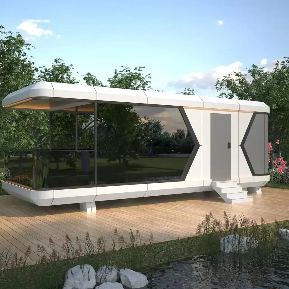 Smart Mobile Home with Terrace Bed Bathroom AI Voice