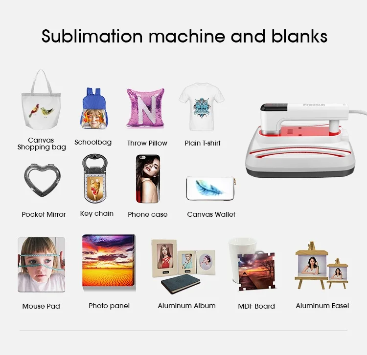 2020 New Arrival Freesub Portable Heat Press Machine T-shirt ...