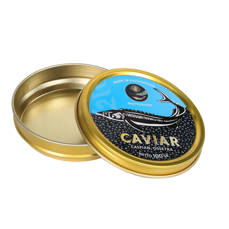 15g 20g 30g 50g 100g 125g 250g Round Vacuum Caviar Tin Can