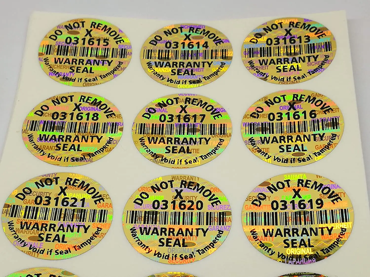 Custom 3D Printed Round Security Seal - Holographic Sticker