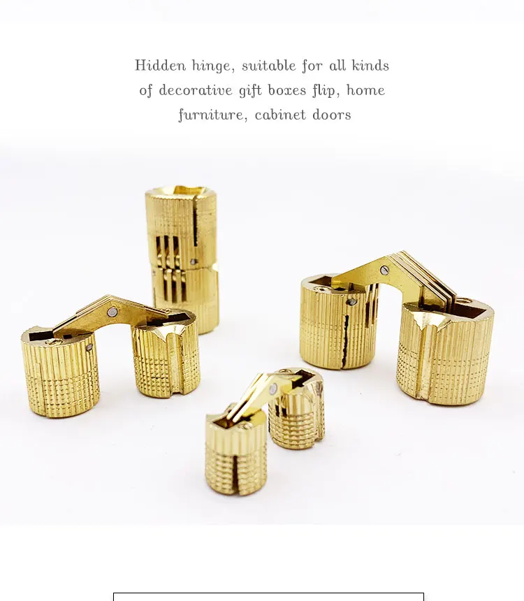 Mini Concealed Hinge Jewellery Box - Small Brass Hinge 8mm