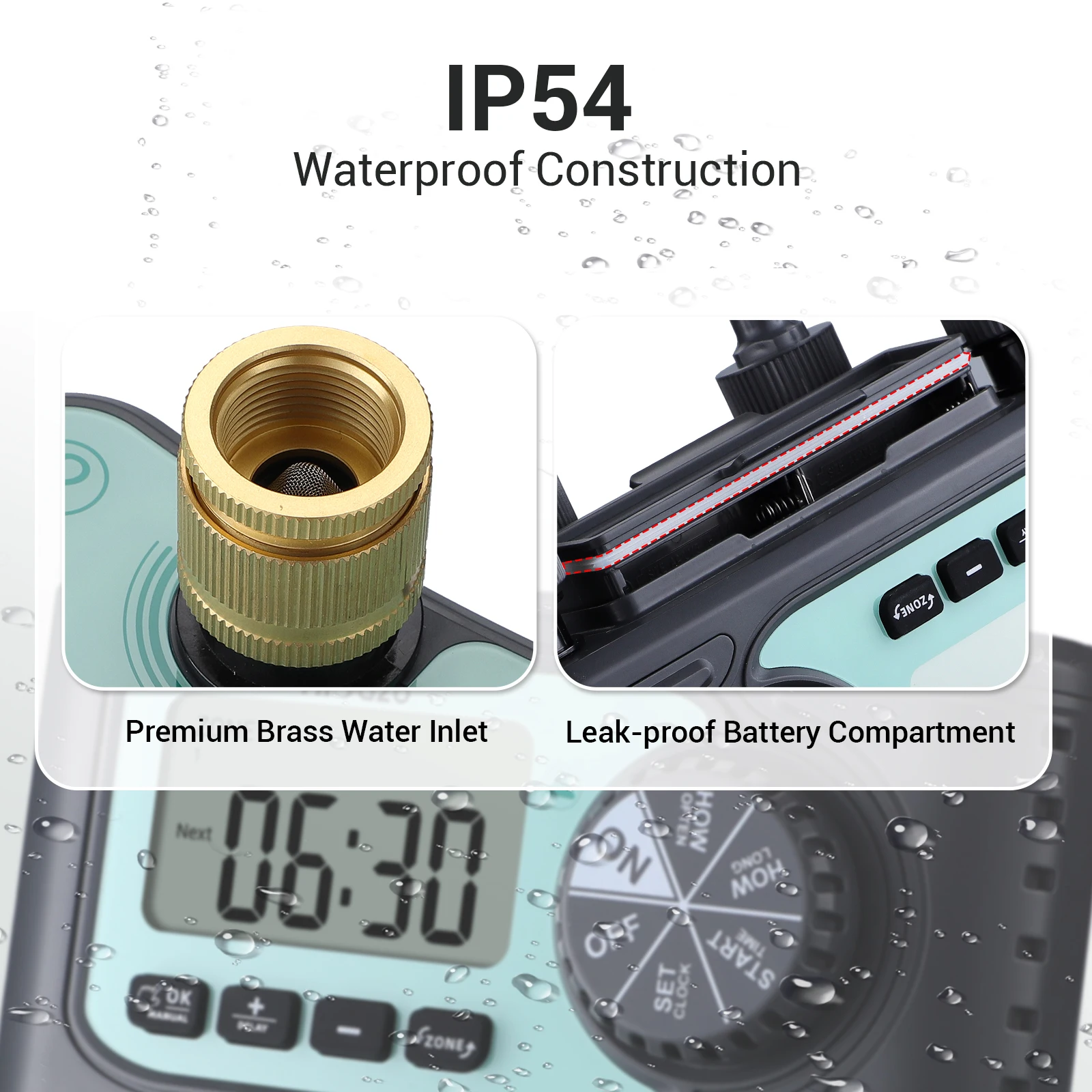 4 Zones Garden Hose Timer With Rain Delay Manual Watering Programmable Sprinkler Timer For Lawn