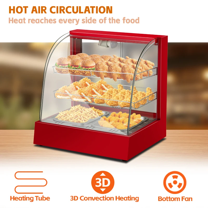 Restaurant Countertop Electric Food Warmer Showcase Pie Warmer Display ...