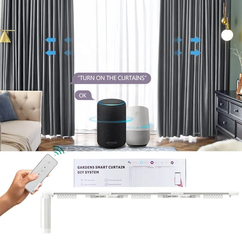 Smart Curtain System - DIY Track Motor with Remote Control