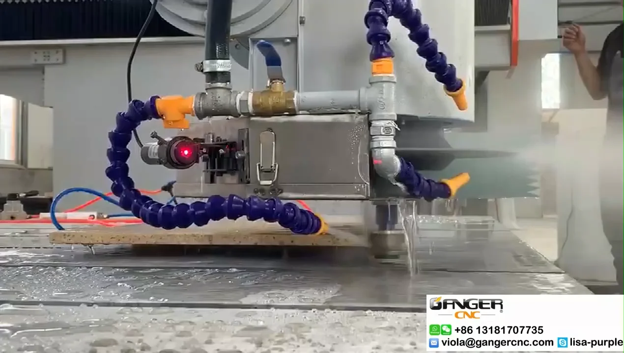 Cnc Bridge Saw 5 Axis Granite Cutter With Suction Cups Gq-3220c ...