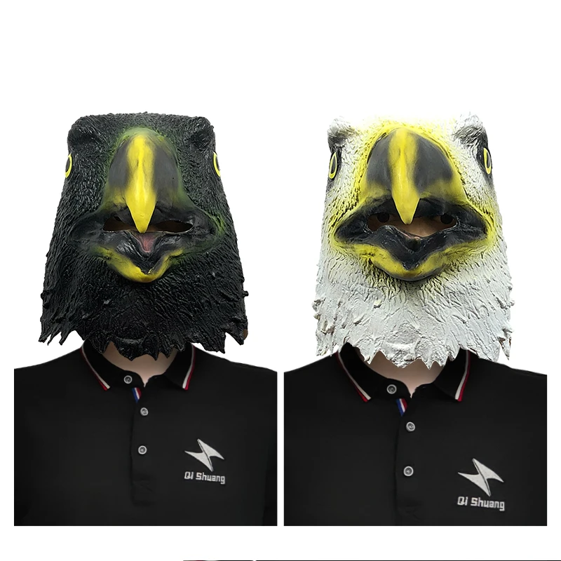 Halloween Realistic Latex Eagle Bird Mask Crow Bird Head Mask Cosplay ...