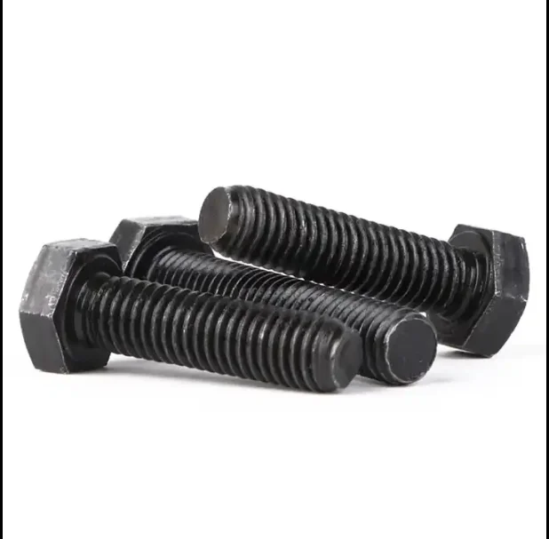 Black DIN933 M6 Hex Screw Bolts and Nuts M10 Fasteners M12 M13 Hexagon ...
