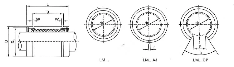 Lme12uu Linear Ball Bearing 12mm Bushing Bearing Lm8 Linear Bearing ...