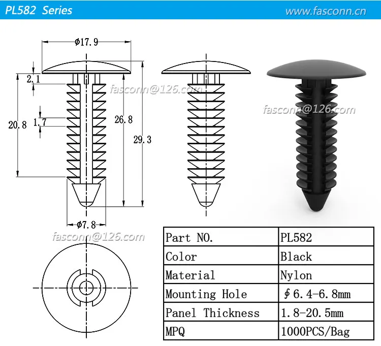 Nylon Push-in Fir Tree Clips Rivet Retainer,Christmas Pine Tree Buttons ...