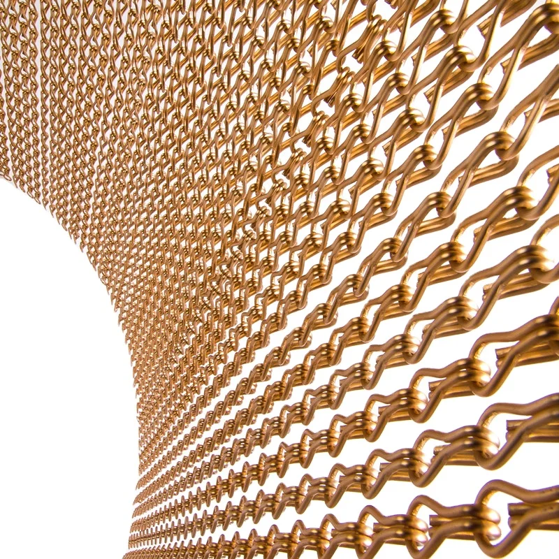 Luxury Gold Design Fly Screen Door Curtain Double Link Hook Jack Chain ...