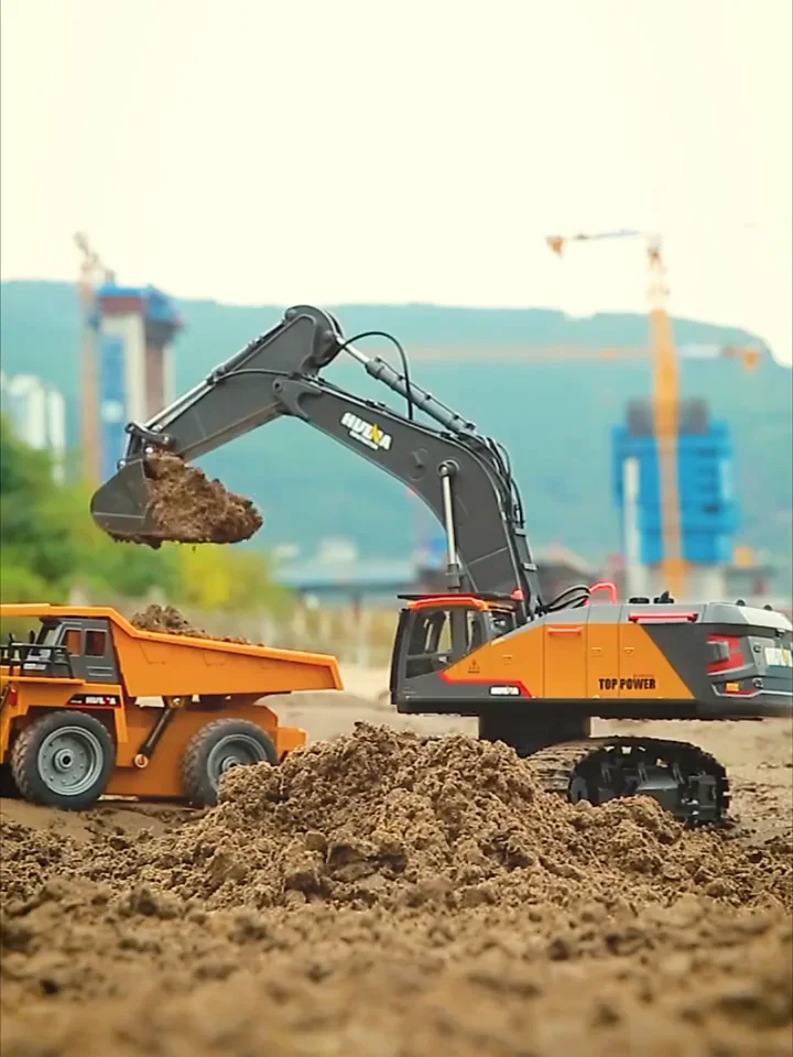 Huina 1592 1:14 Big Rc Trucks Simulation Excavator 2.4g 22ch Vehicle ...