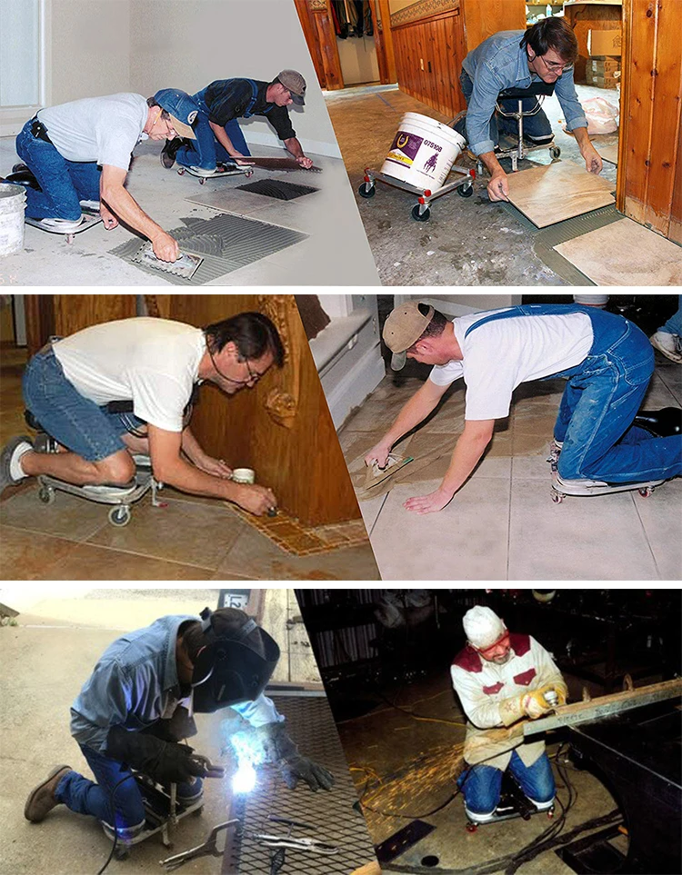 Rolling Kneeling Creeper Pad with Chest Support & 3" Casters - 300 lbs ...