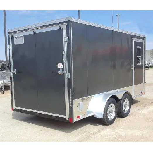 7x14 Enclosed Small Motor Caravan Box Travel Trailer with Pop Out Beds ...