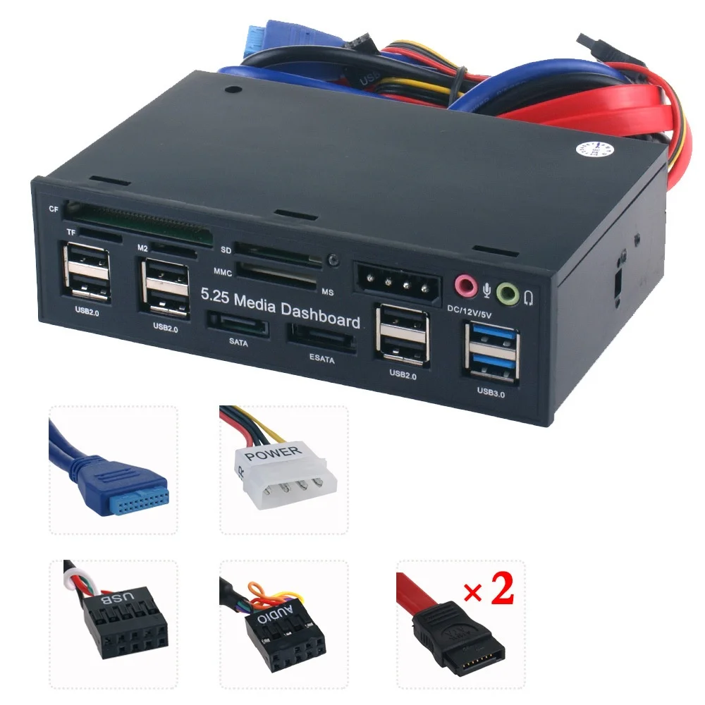 5.25inch Multi-Function Optical Drive Slots USB3.0 Hub Card Reader ...