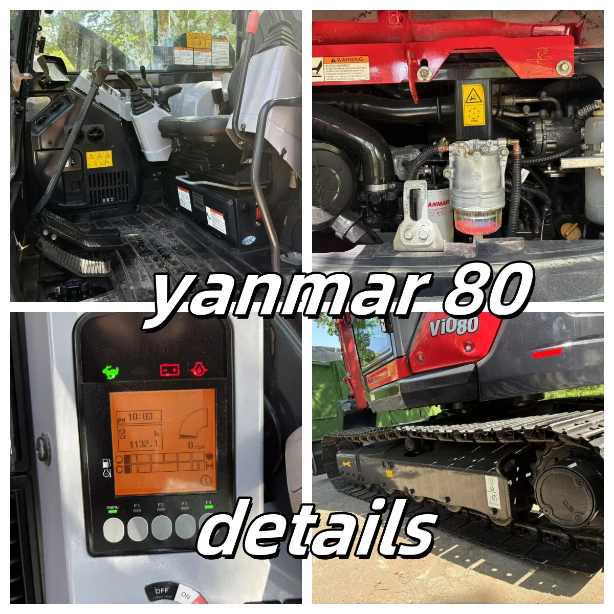 Yanmar 80 Hot Sale Japan Hydraulic 8 Ton Tracked Excavator Yanmar 80 ...