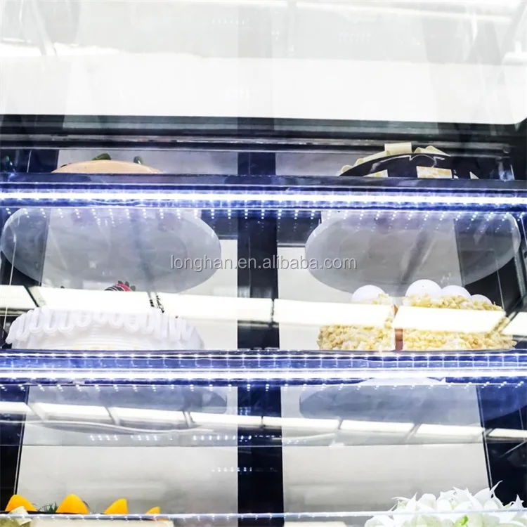 L Shape Corner Glass Bakery Cake Display Cabinet Showcase