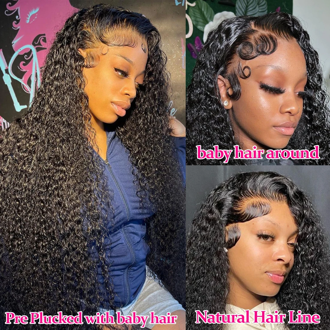 Wholesale Free Sample Deep Wave 13x4 Hd Transparent Lace Frontal Wigs ...