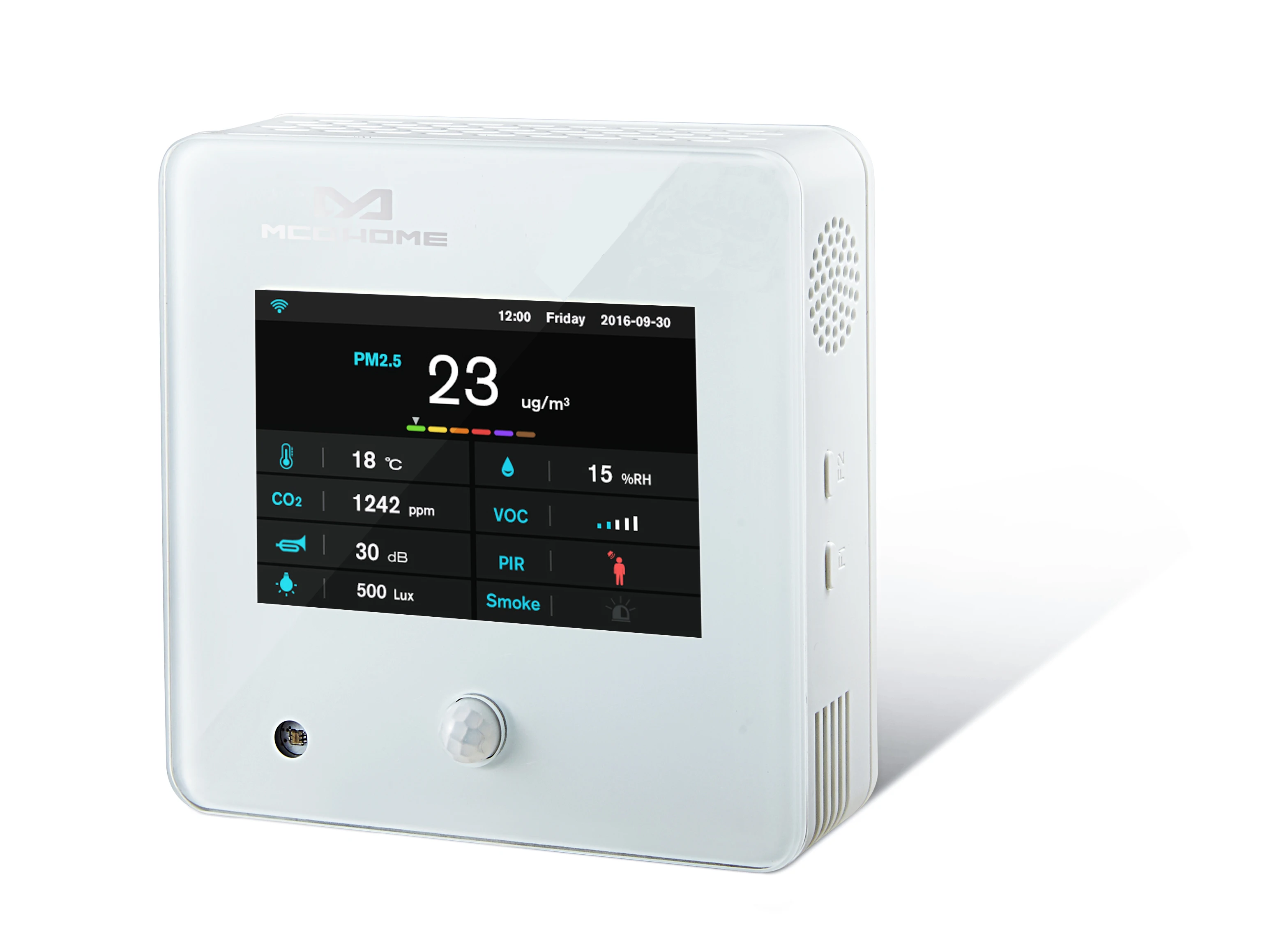 Air Quality Monitor Multiple Sensor Pm2.5,Co2,Humidity,Temperature,Voc,Pir,Smoke,Noise,Light ...