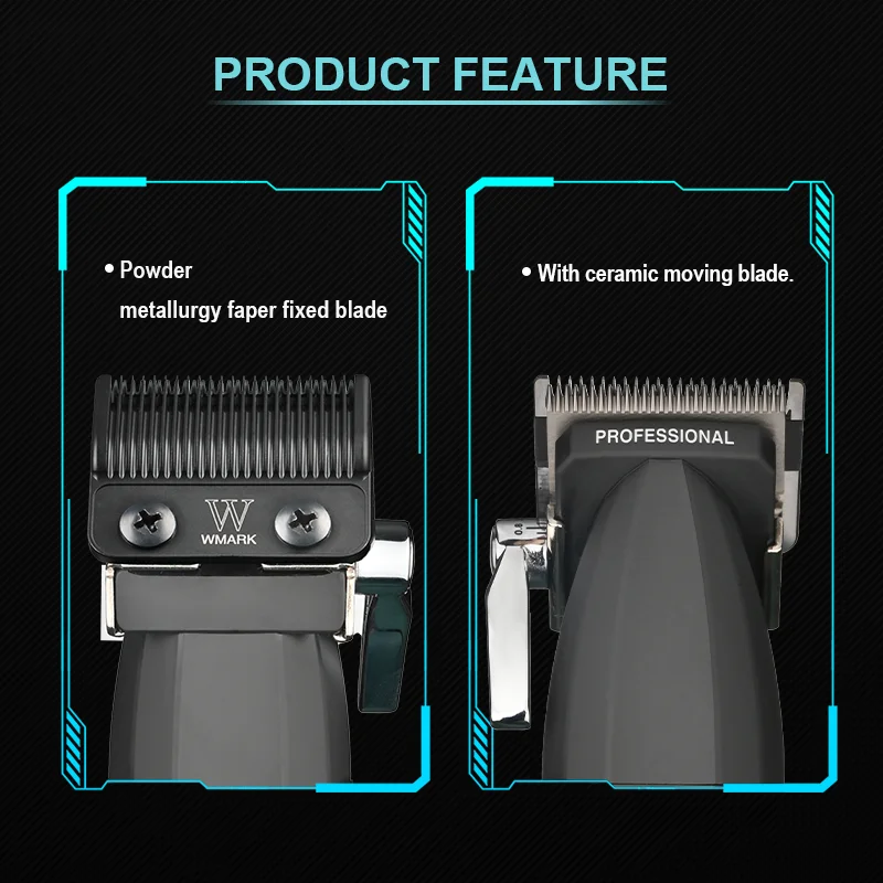 WMARK NG-2038 RTS 9000RPM Super Motor Rechargeable Hair Clippers