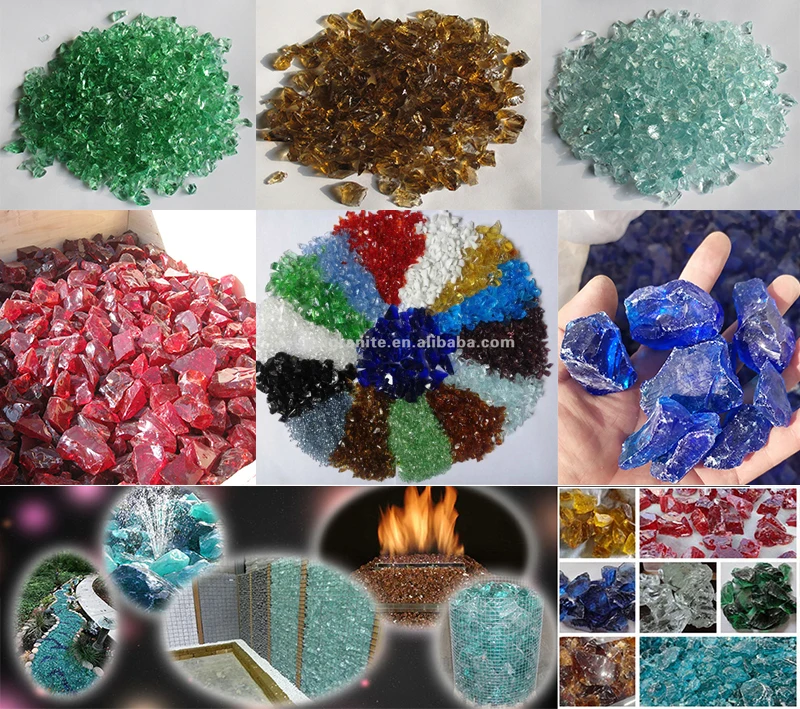 Blue broken glass landscaping rocks wholesale slag decorative glass ...