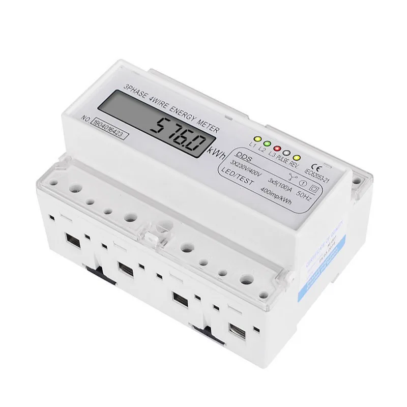 Three-Phase RS485 Modbus Meter Remote Communication Din Rail ...