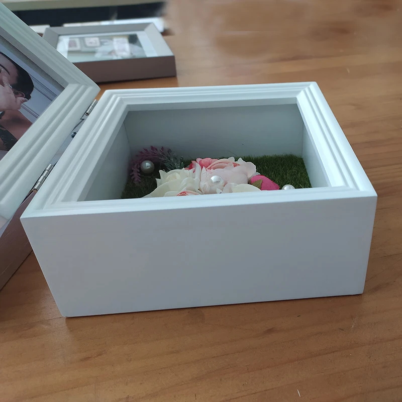 Modern New Front Cover 3d Square Deep Wood Shadow Box Frames White ...