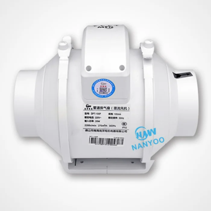 Ac Mixed Flow Inline Duct Fan Wall Mounted Window Exhaust Home ...