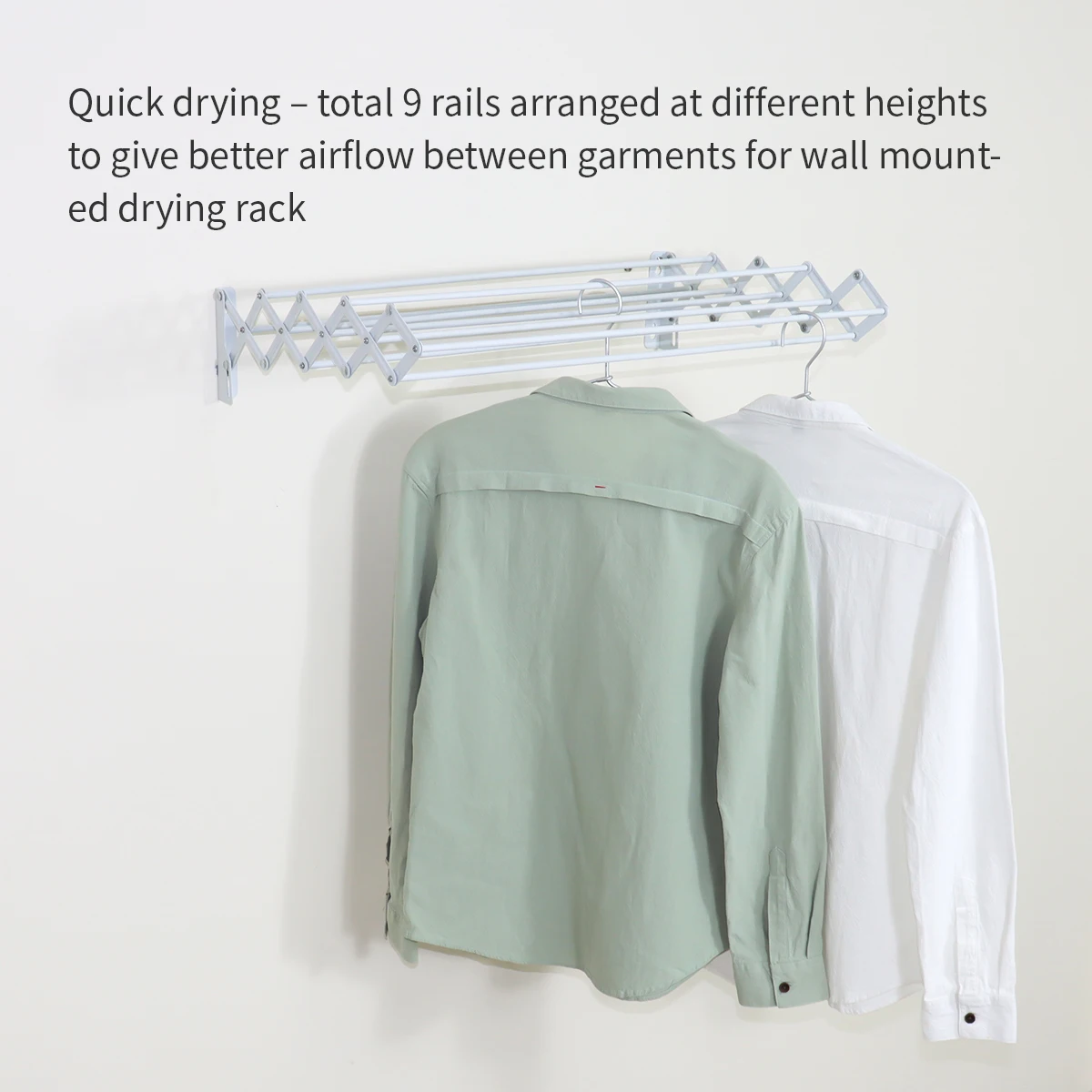 Wall Mounted Indoor Clothes Drying Rack Foldable Wall Drying Rack ...