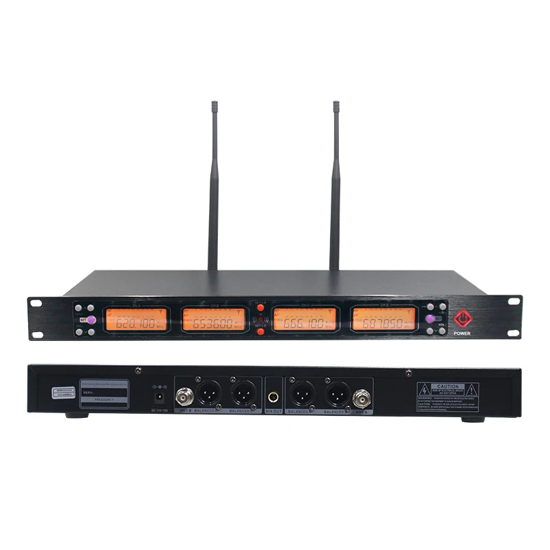 Professional Stage Performance Uhf True Diversity Wireless Microphone System With Handheld ...