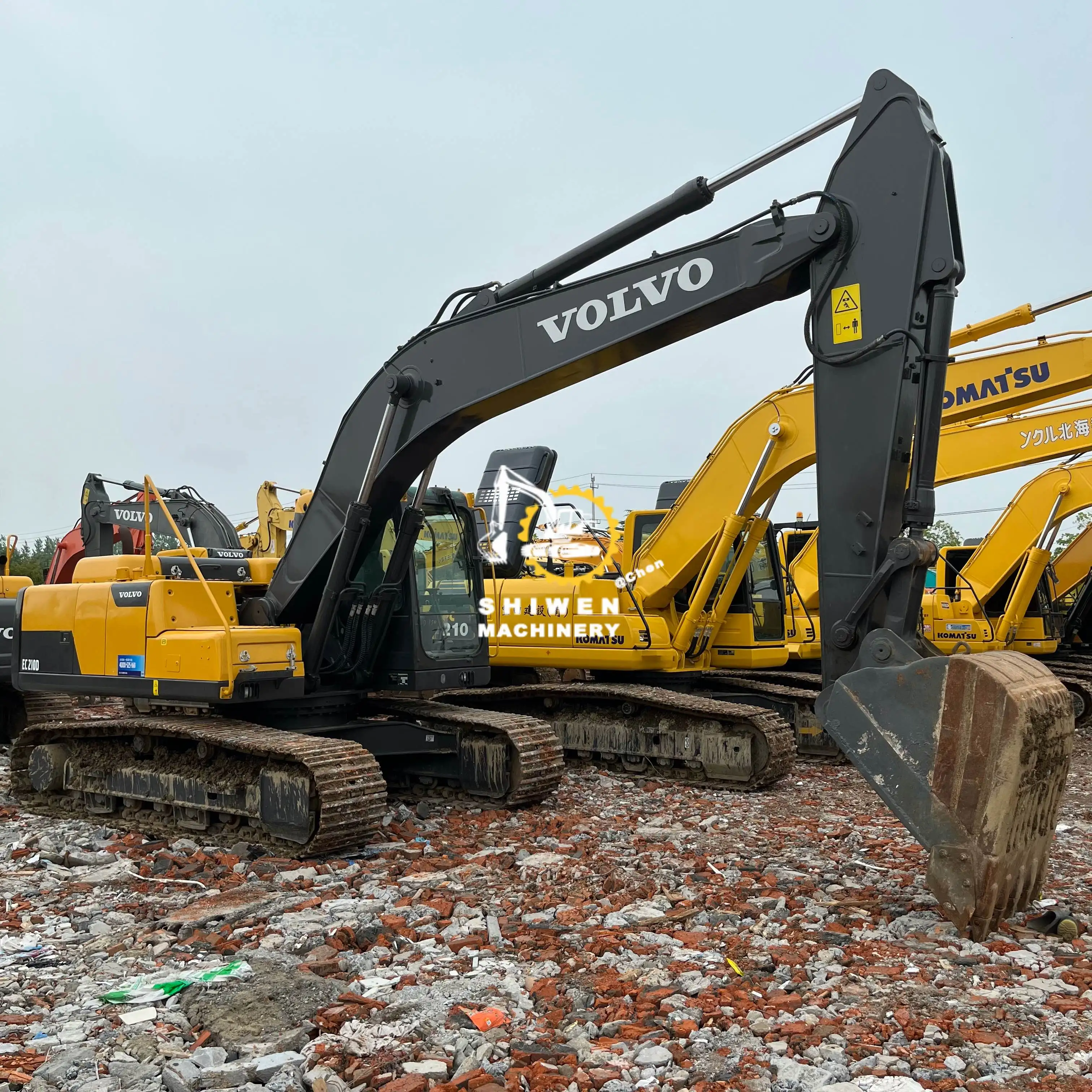 Used Volvo Ec210 Excavator,21ton Medium Hydraulic Crawler Backhoe ...