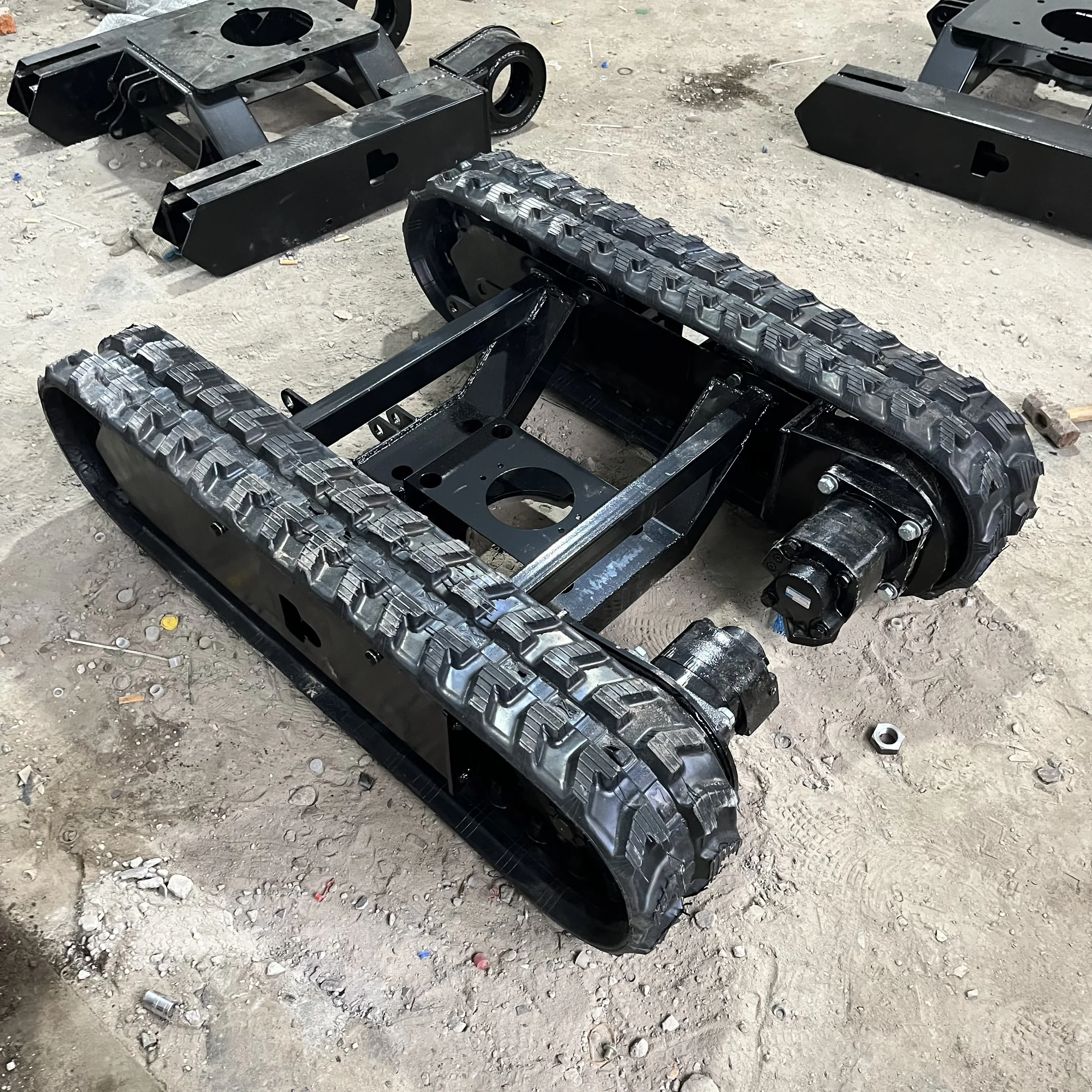 Machines Remote Control Steel Crawler Tracked Chassis Rubber Track ...