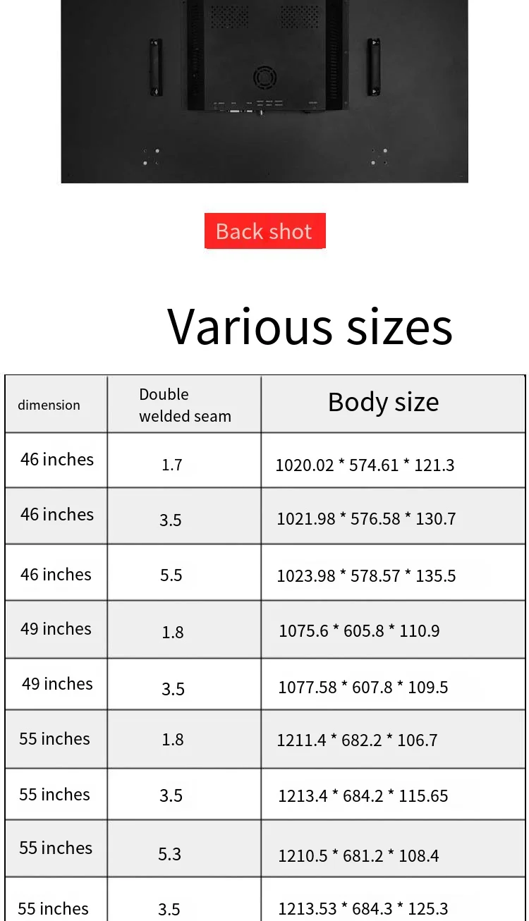 Lcd Video Wall Display 55 Inch 3.5mm Tv Wall Lcd Hd 4k Display 3x3 Lcd ...