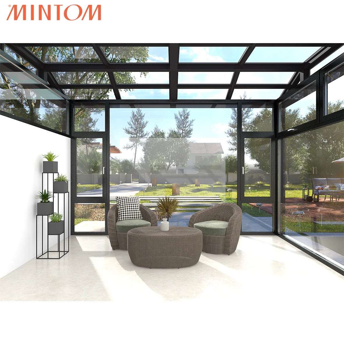 Mintom Thermal Break Glass Houses Soundproof Modular Garden Rooms ...