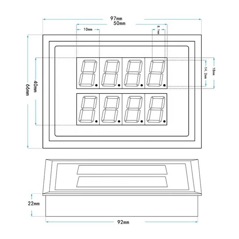 Taidacent Modbus 7 Segment Display - 0.56 Inch Digital LED