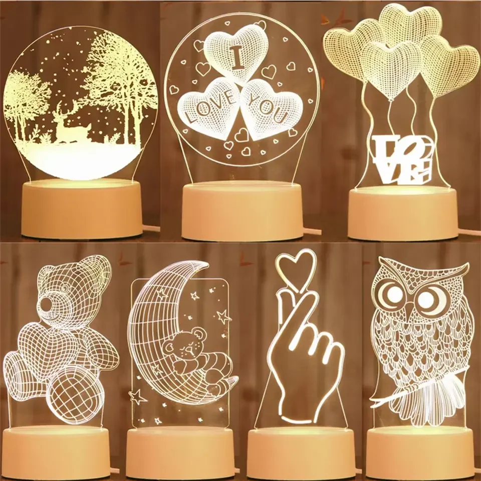 Kanlong Customized 3D LED Night Light - Creative Gift